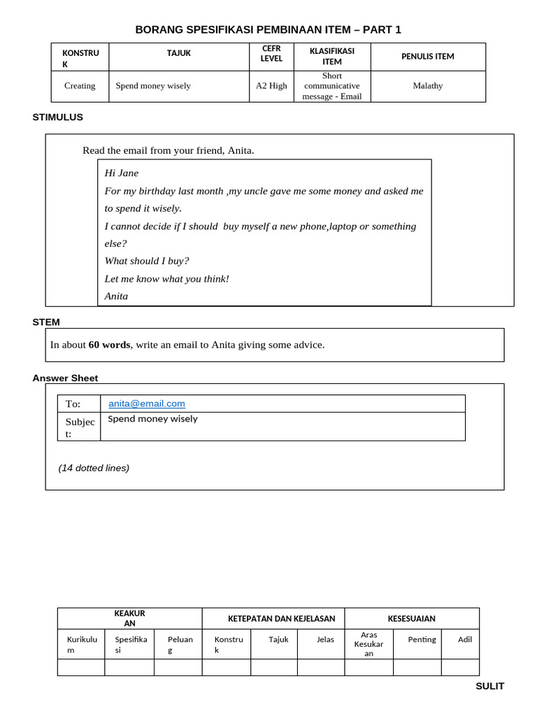 Writing - Part 1 F1 | PDF