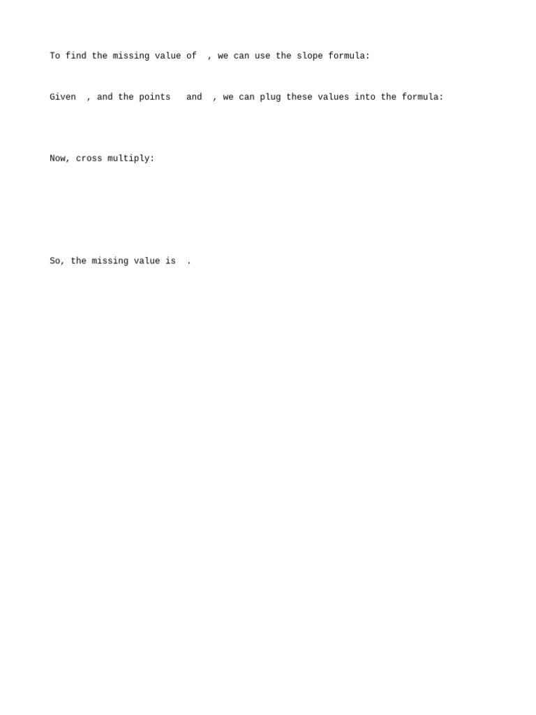 Calculate Missing Value Using Slope | PDF