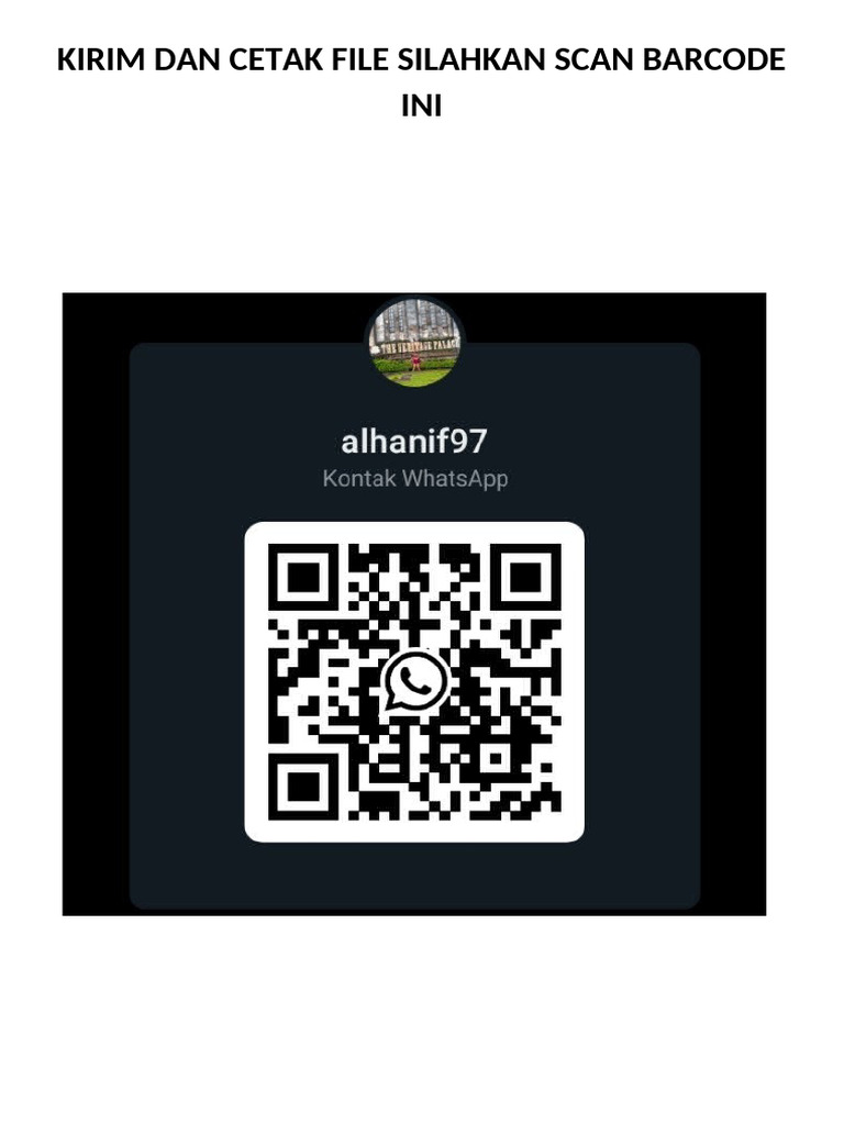 KIRIM DAN CETAK FILE SILAHKAN SCAN BARCODE INI | PDF