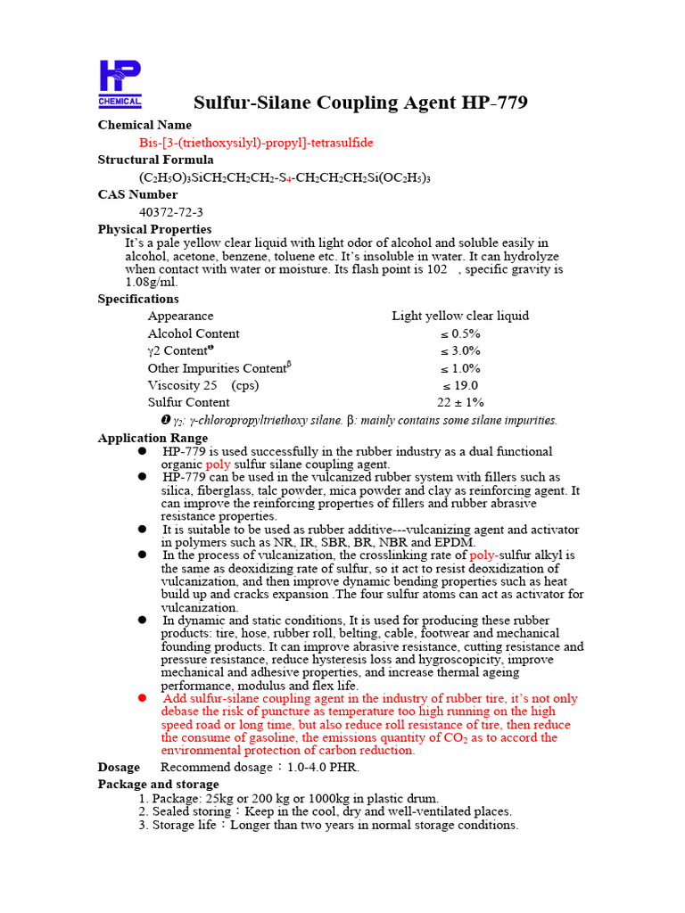 HP Chemical - HP-779 | PDF | Natural Rubber | Building Engineering