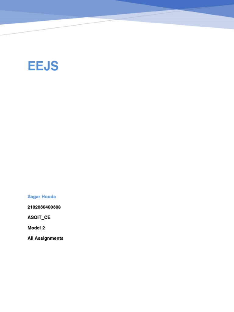 ASOIT CE 2102030400308 Sagar EEJS-assignment | PDF | Bootstrap (Front ...