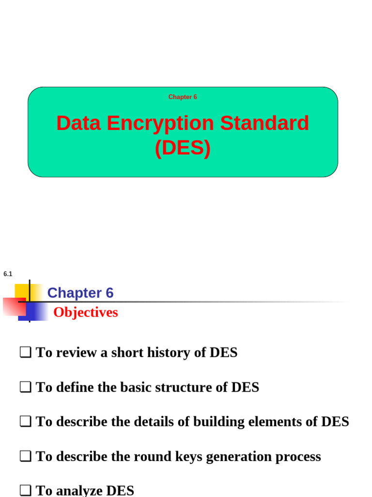 CH - 06 DES | PDF | Key (Cryptography) | Cryptanalysis