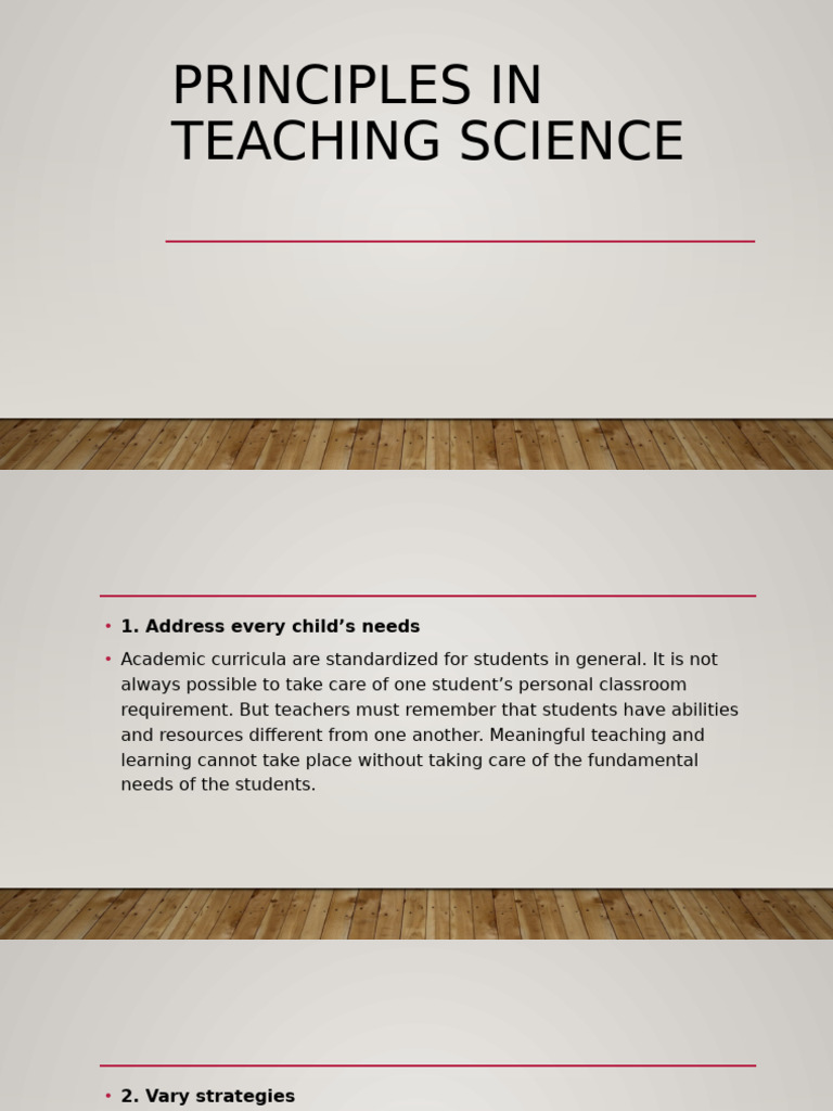 Principles in Teaching Science Sned 310 Lesson 1 | PDF | Science | Learning