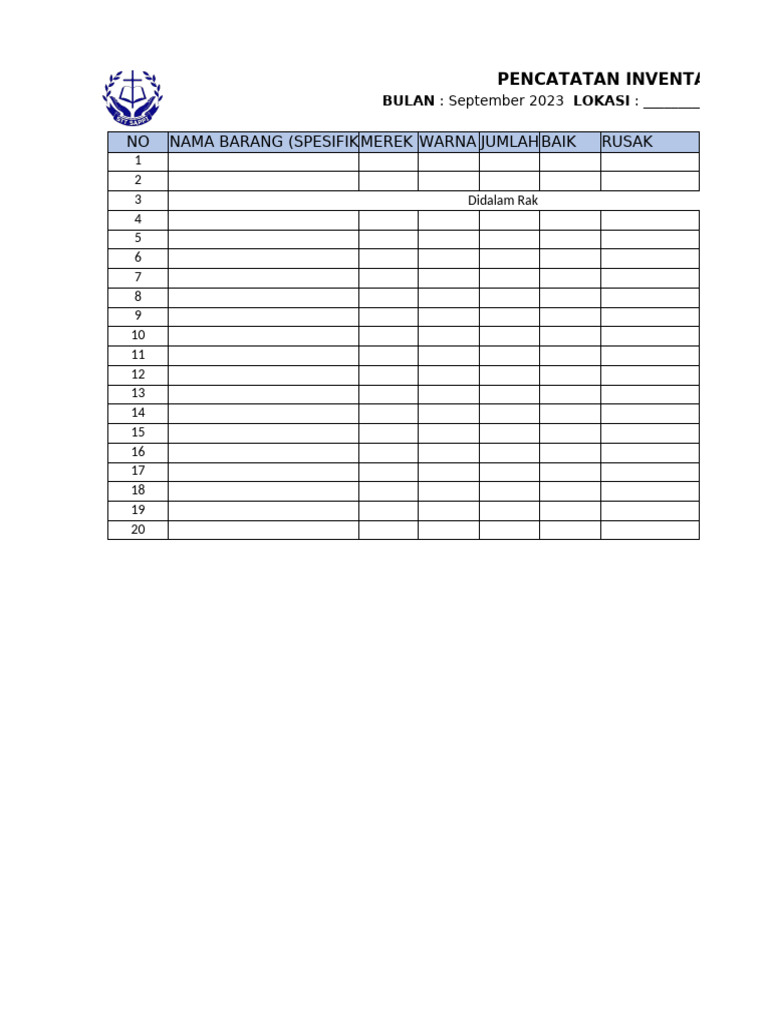 Inventaris Form New | PDF | Komputer