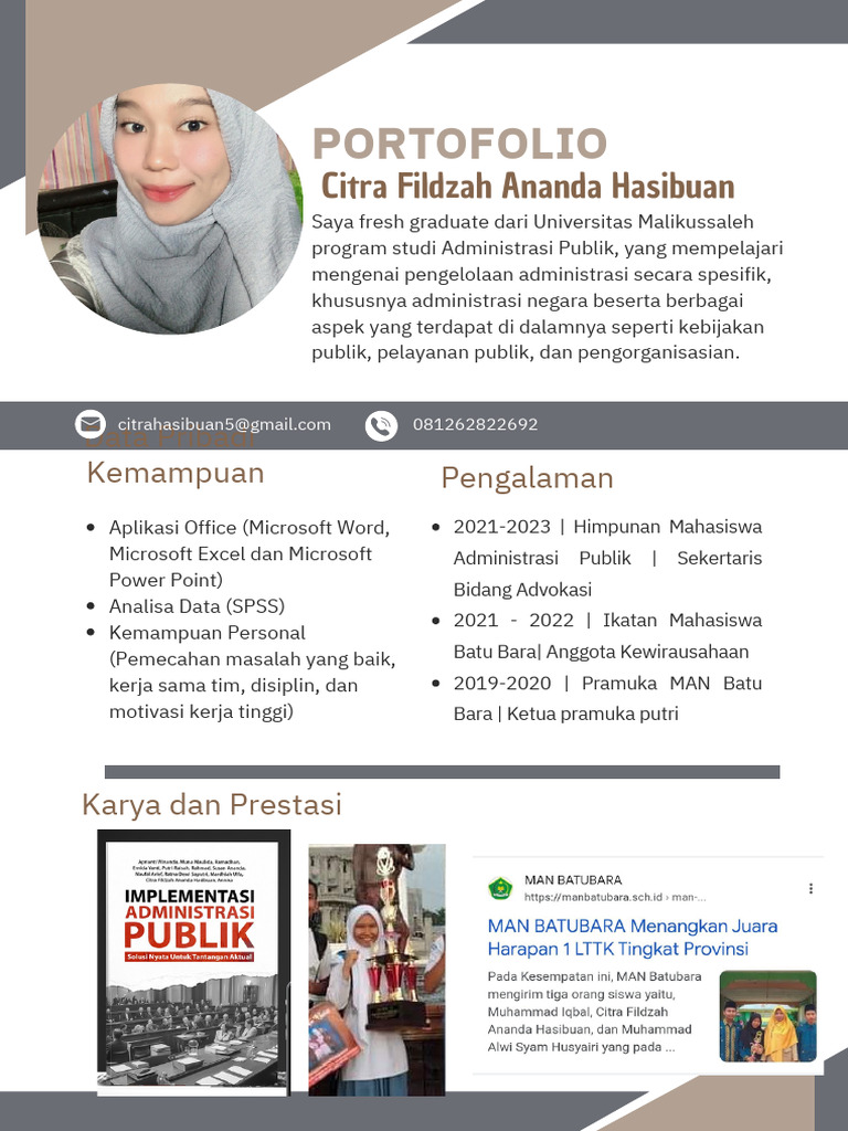 CV Citra Fildzah Ananda | PDF