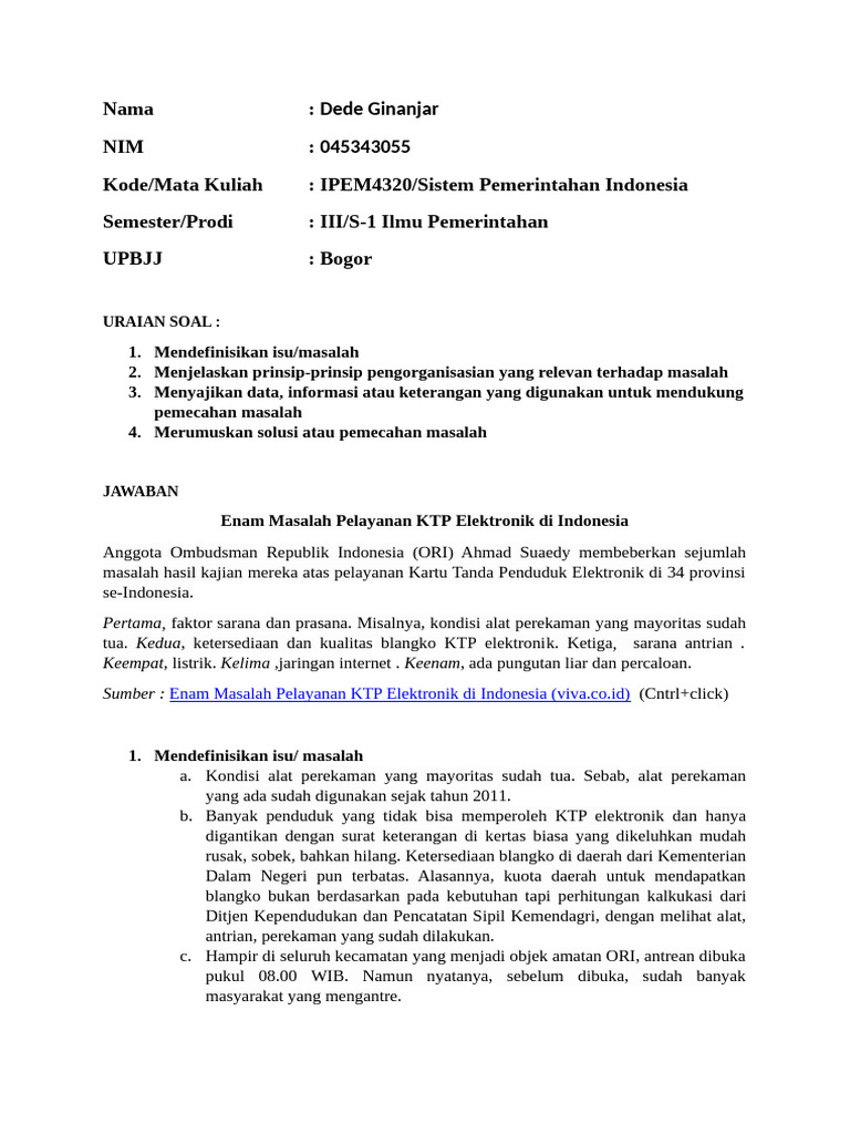 Tugas Tutorial 2 IPEM4320 DEDE GINANJAR | PDF | Komputer