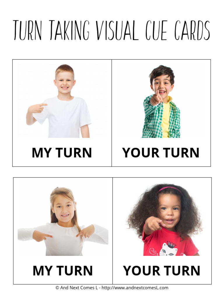 Turn Taking Visual Cue Cards | PDF