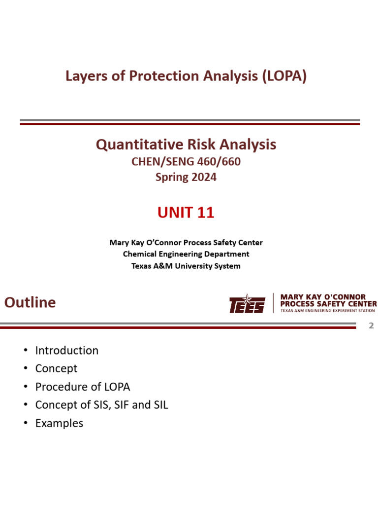 S2024 L27-28 Layer of Protection Analysis (LOPA) | PDF | Safety ...