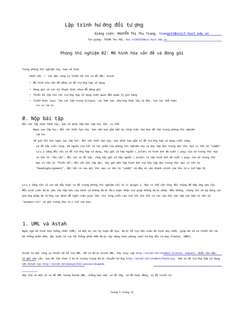 Oop Lab02 Problemmodelingencapsulation Pdf