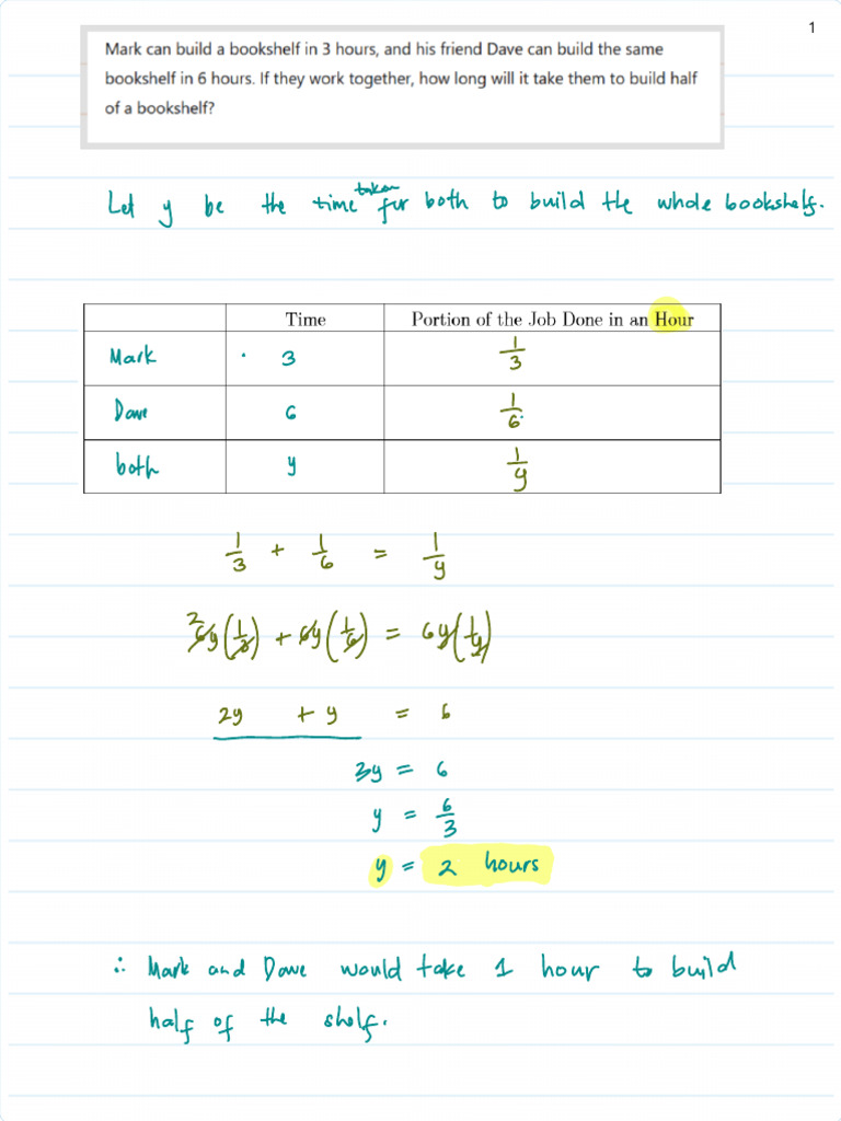 Problems Involving Rational Algebraic Equations | PDF