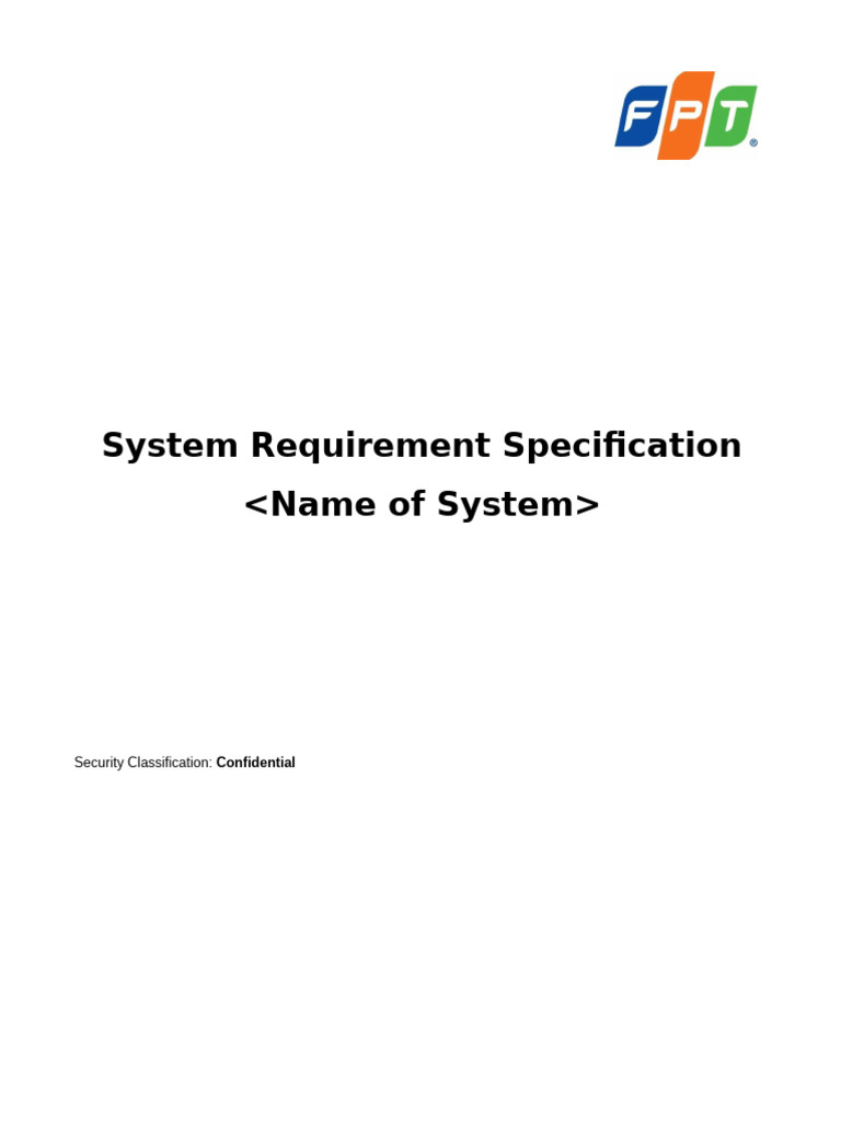 SRS Template - v0.4 | PDF | Use Case | Specification (Technical Standard)