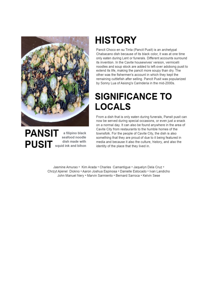 BSCS 4-3 Pansit Pusit | PDF