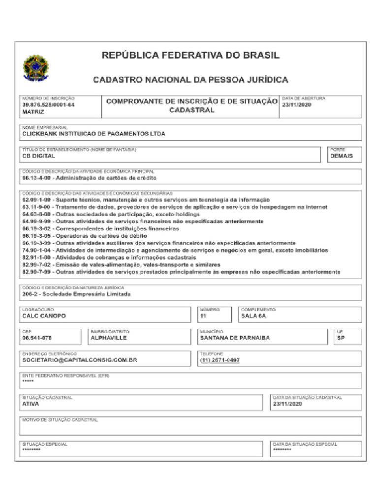 Comprovante de CNPJ 4 | PDF