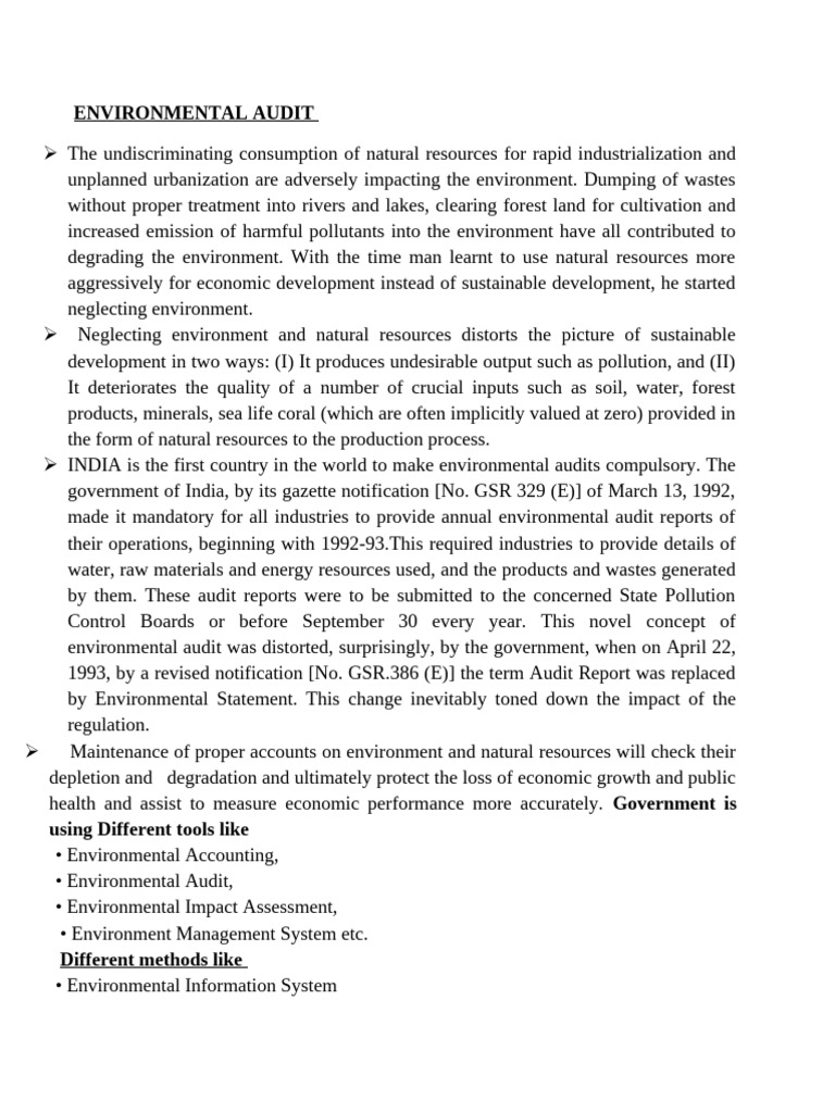 Environmental Audit | PDF | Audit | Natural Environment