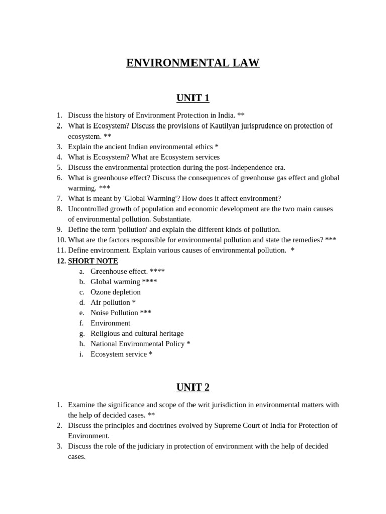 Environmental Law | PDF | Environmental Protection | Sustainable ...