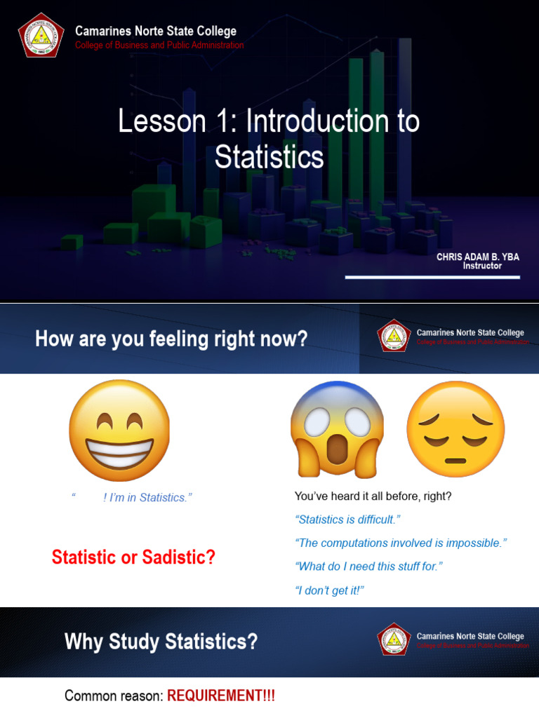 Lesson 1 Introduction To Statistic | PDF | Statistics | Statistical ...