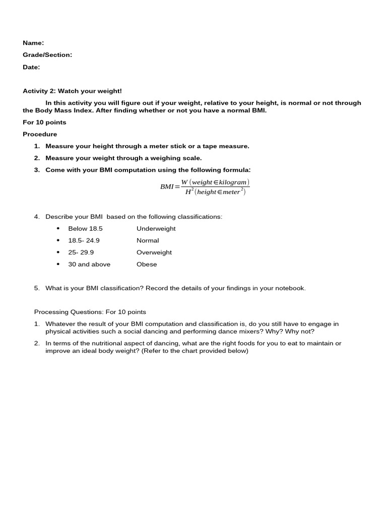 Pe9 Activity 2 | PDF
