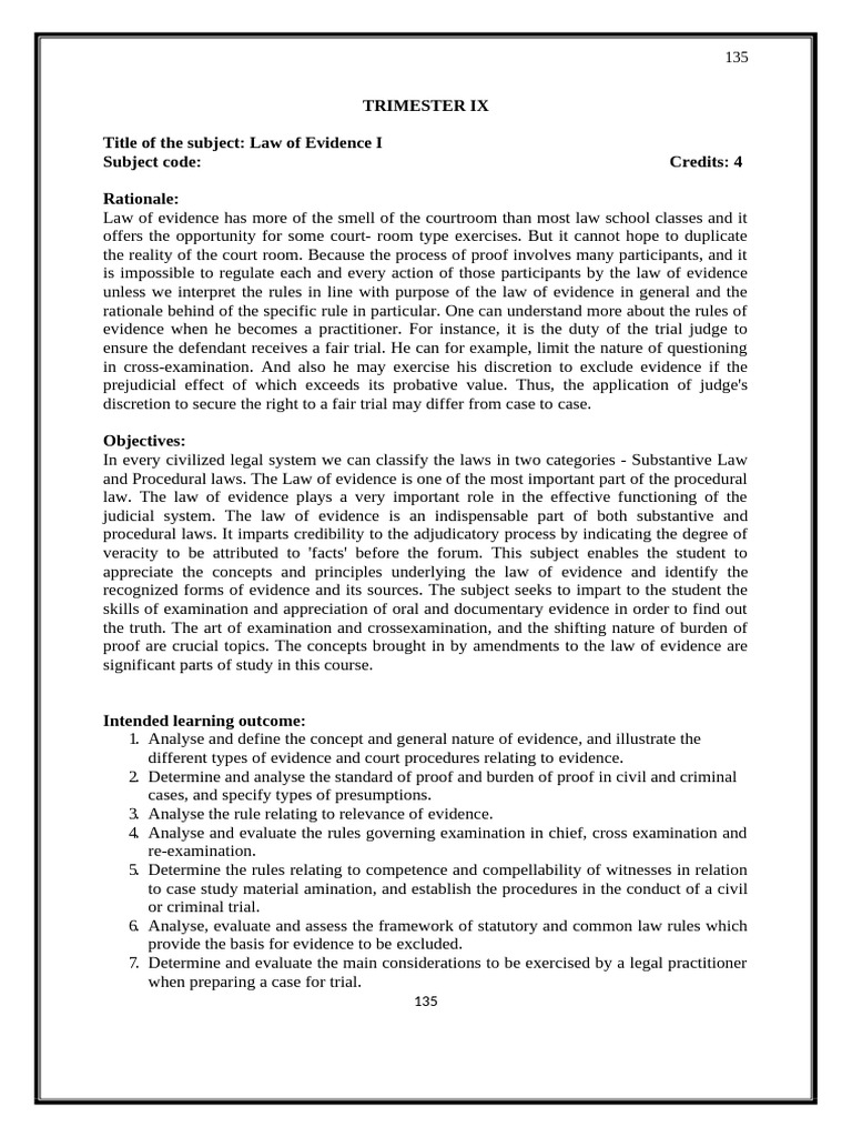 T9-41 Law of Evidence-I | PDF | Evidence (Law) | Burden Of Proof (Law)