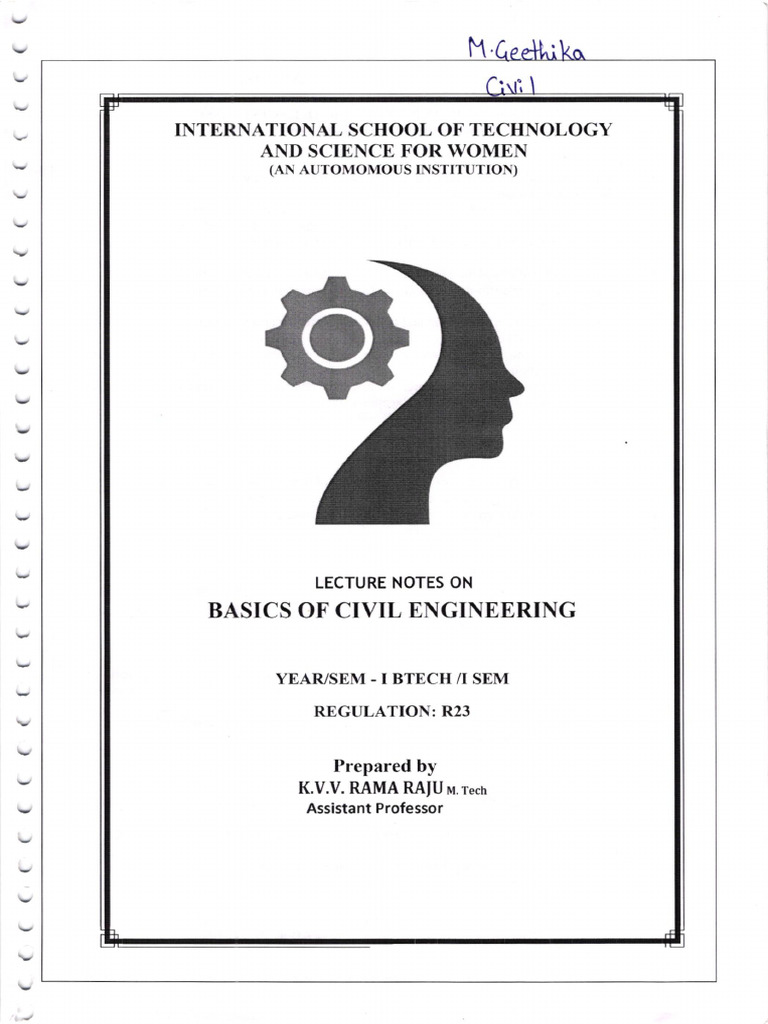 Basics of Civil Engg001 | PDF | Surveying | Civil Engineering