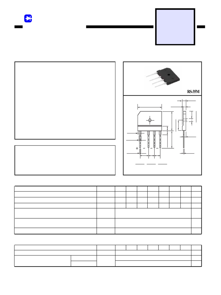 Datasheet Puente Rectificador de Diodos RS3506M | PDF | Rectifier | Diode