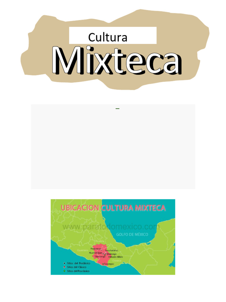 Cultura Mixteca | PDF | Cultura de las Americas | Era precolombina