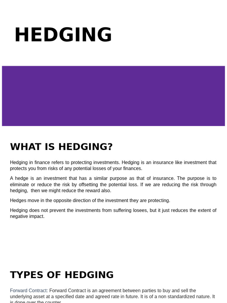Hedging PPT 2 | PDF | Hedge (Finance) | Derivative (Finance)