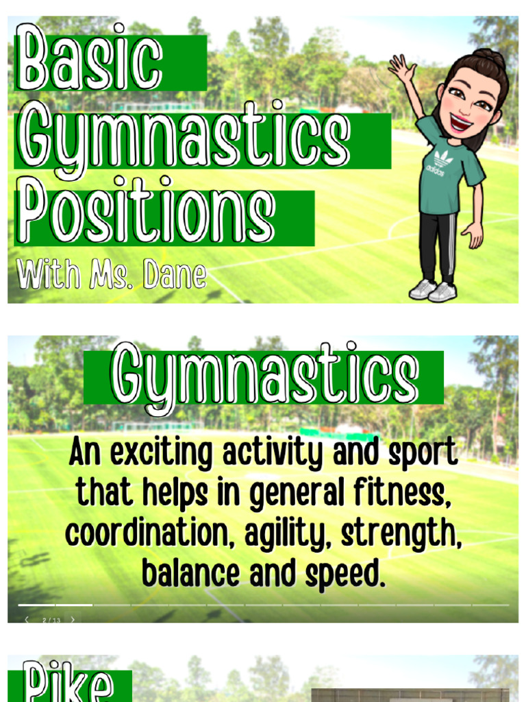 Gymnastics Positions and Body Shapes | PDF