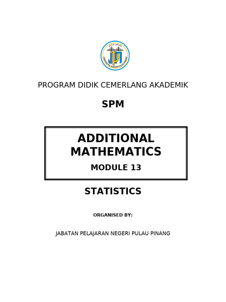 2.13) ADD MATH MODULE 13 (Statistik) | PDF | Mode (Statistics)