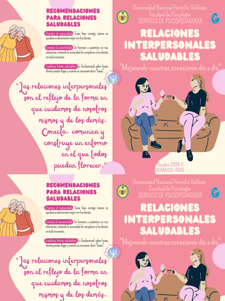 DIPTICO - Relaciones Interpersonales | PDF | Las emociones | Empatía