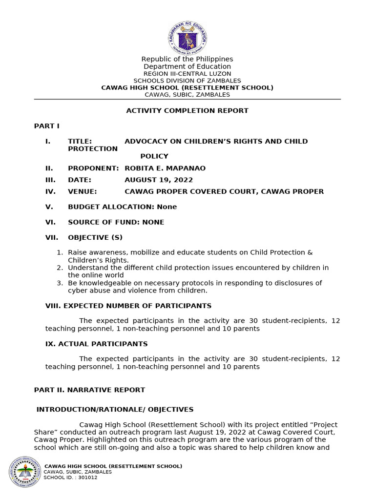 Acroutreach 2022 - Mam Ruby | PDF | Child Protection | Family