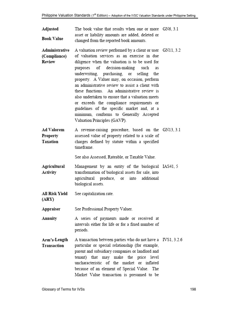PVS 1 Glossary | PDF | Discounted Cash Flow | Valuation (Finance)