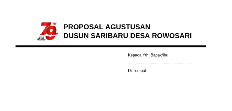 Proposal Agustusan | PDF | Memasak, Makanan, & Anggur