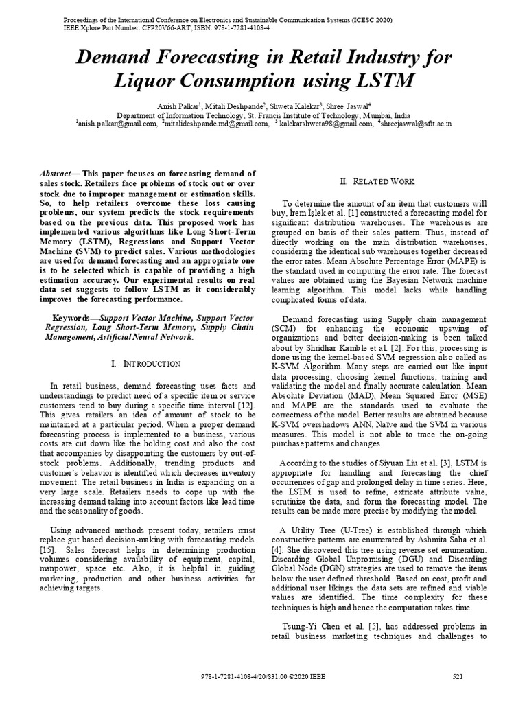 Demand Forecasting in Retail Industry-Dataset | PDF | Forecasting ...