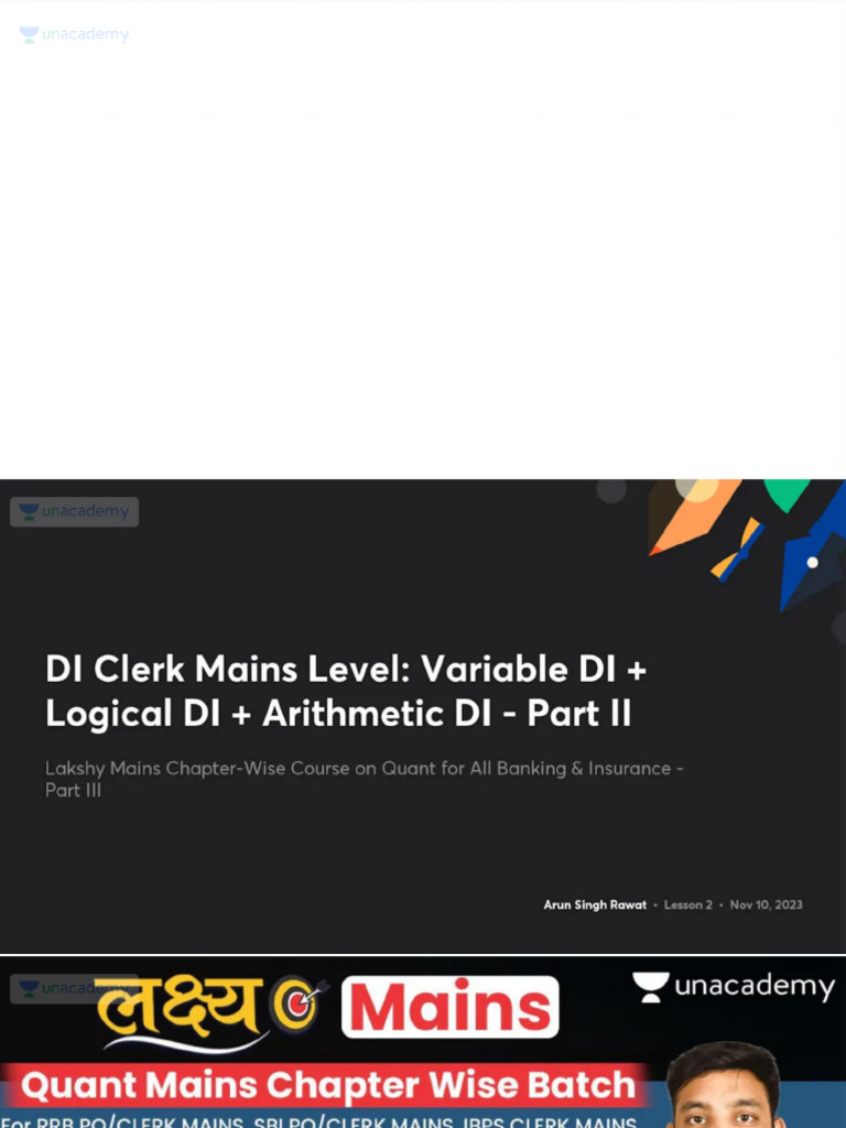 DI Clerk Mains Level Variable DI Logical DI Arithmetic DI Part II With ...
