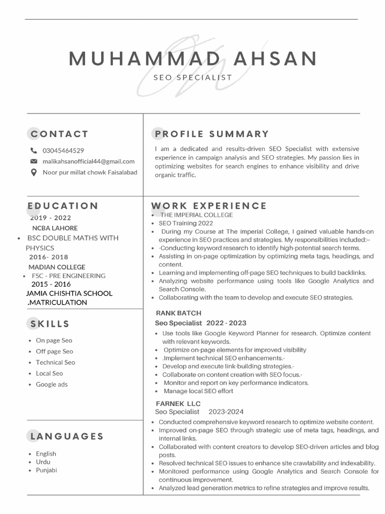 Muhammad Ahsan | PDF