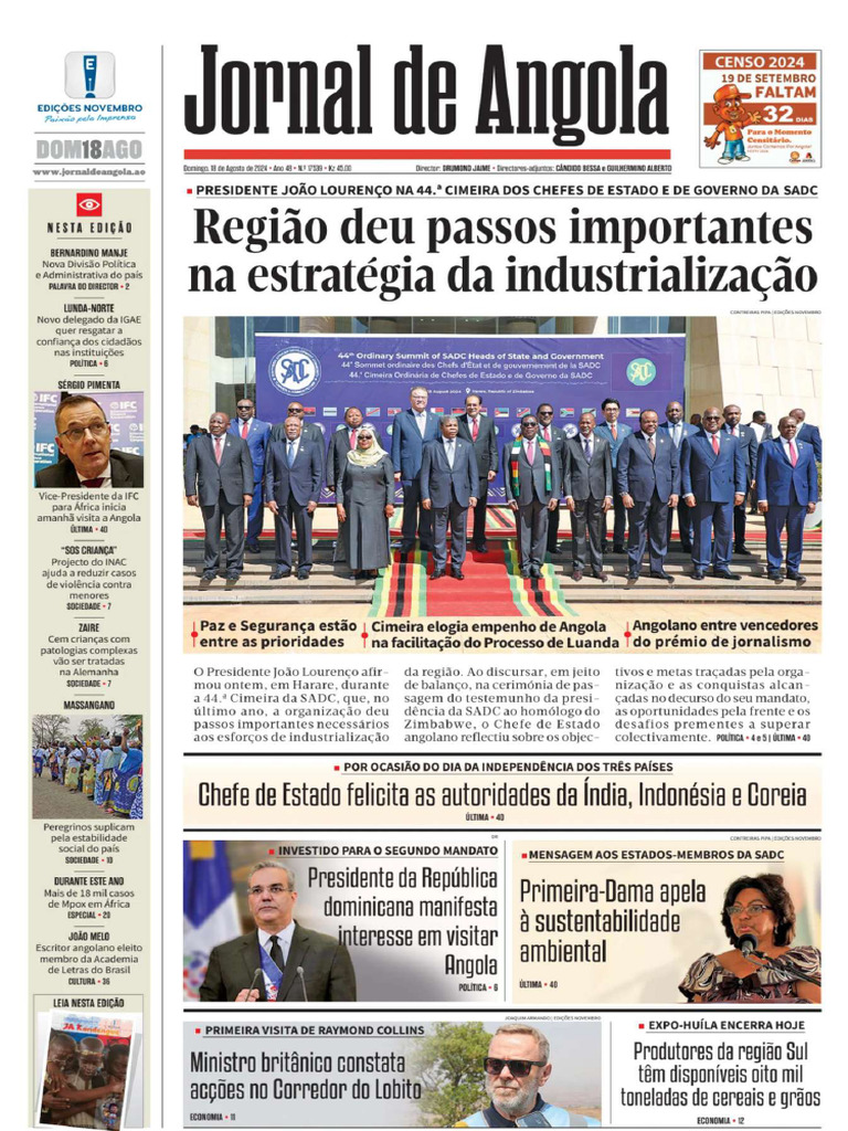 (20240818-AO) Jornal de Angola | PDF