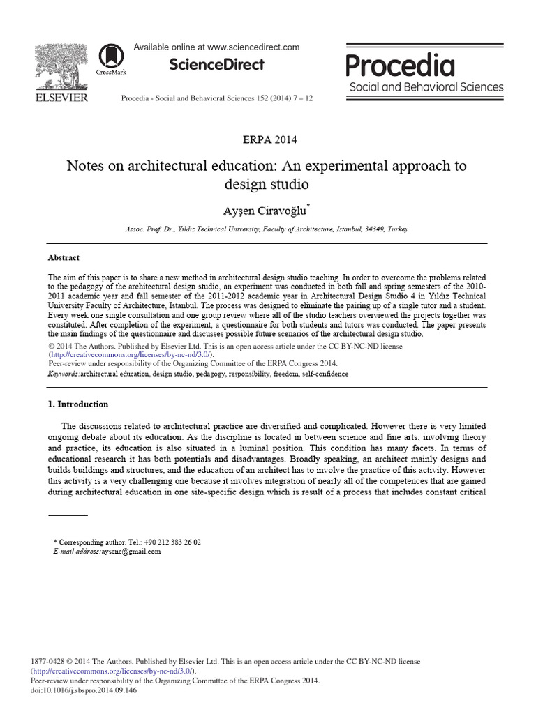 Notes On Architectural Education An Expe | PDF | Teaching Method | Pedagogy