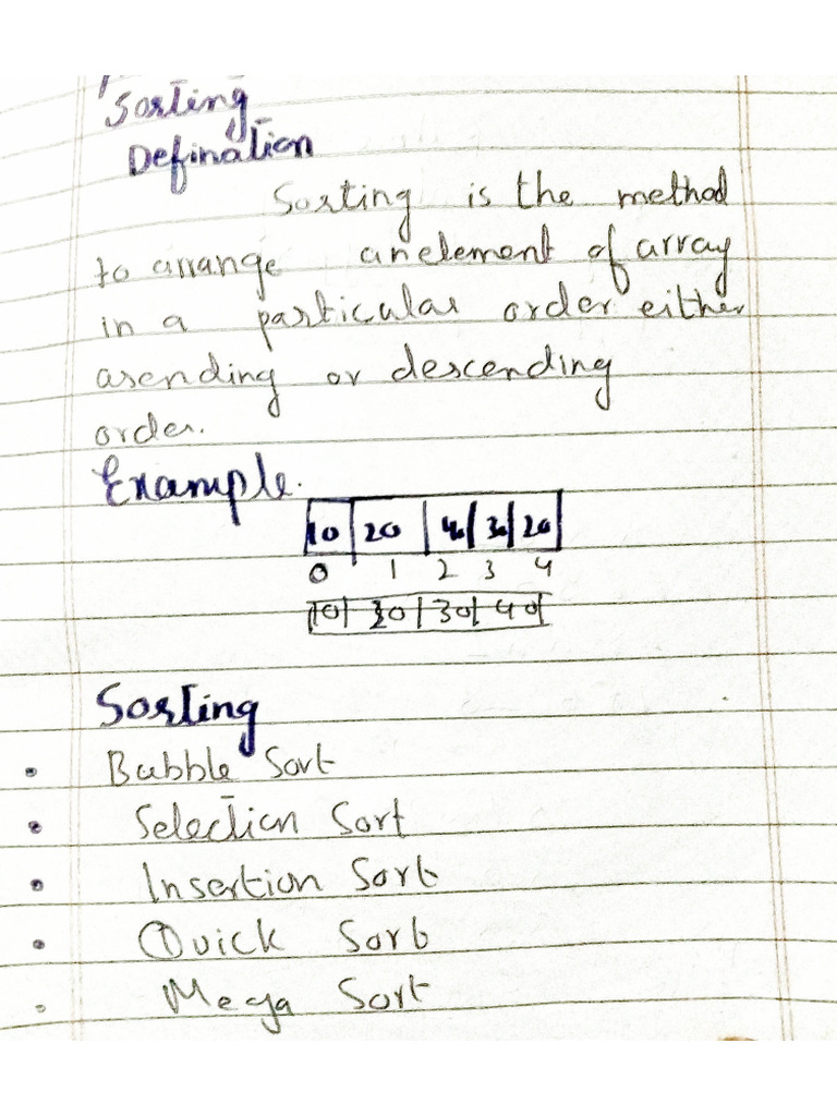 Sort, Bubble Sort, Selection Sort, Insertion Sort | PDF