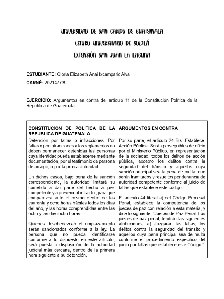 Argumentos en Contra | PDF