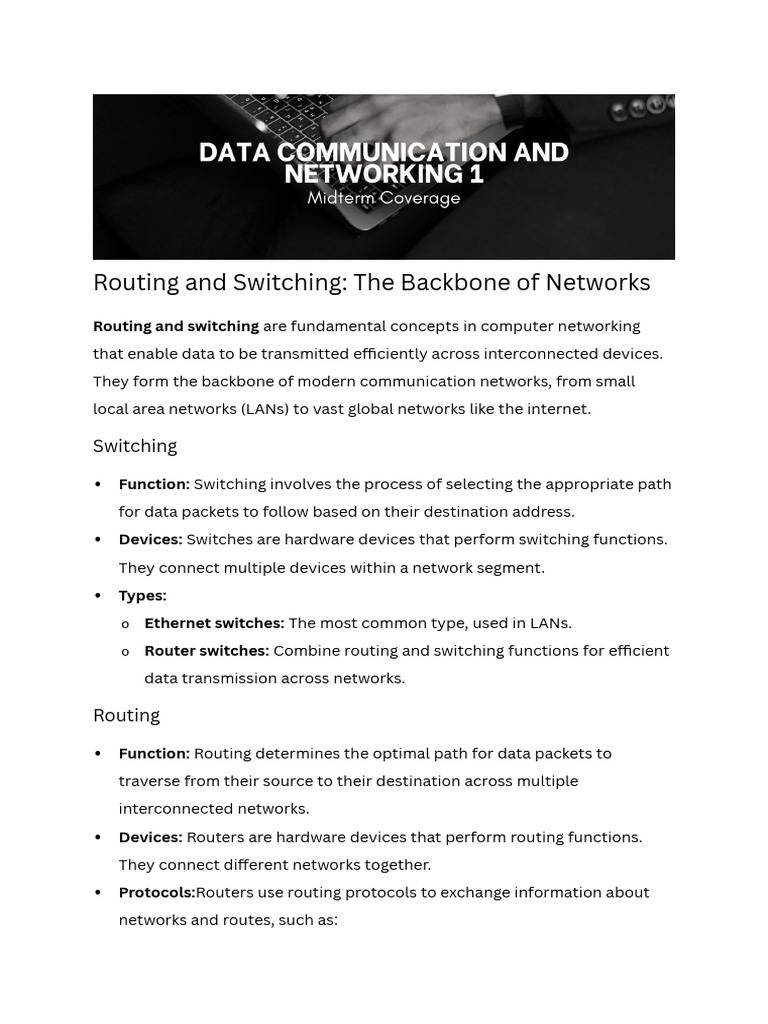 Routing and Switching The Backbone of Networks | PDF | Routing | Computer Network