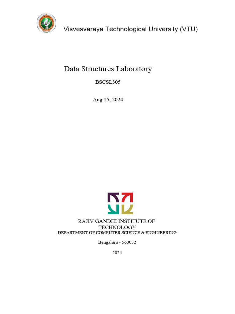 Data Structures Laboratory PDF | PDF | Queue (Abstract Data Type) | Computer Science