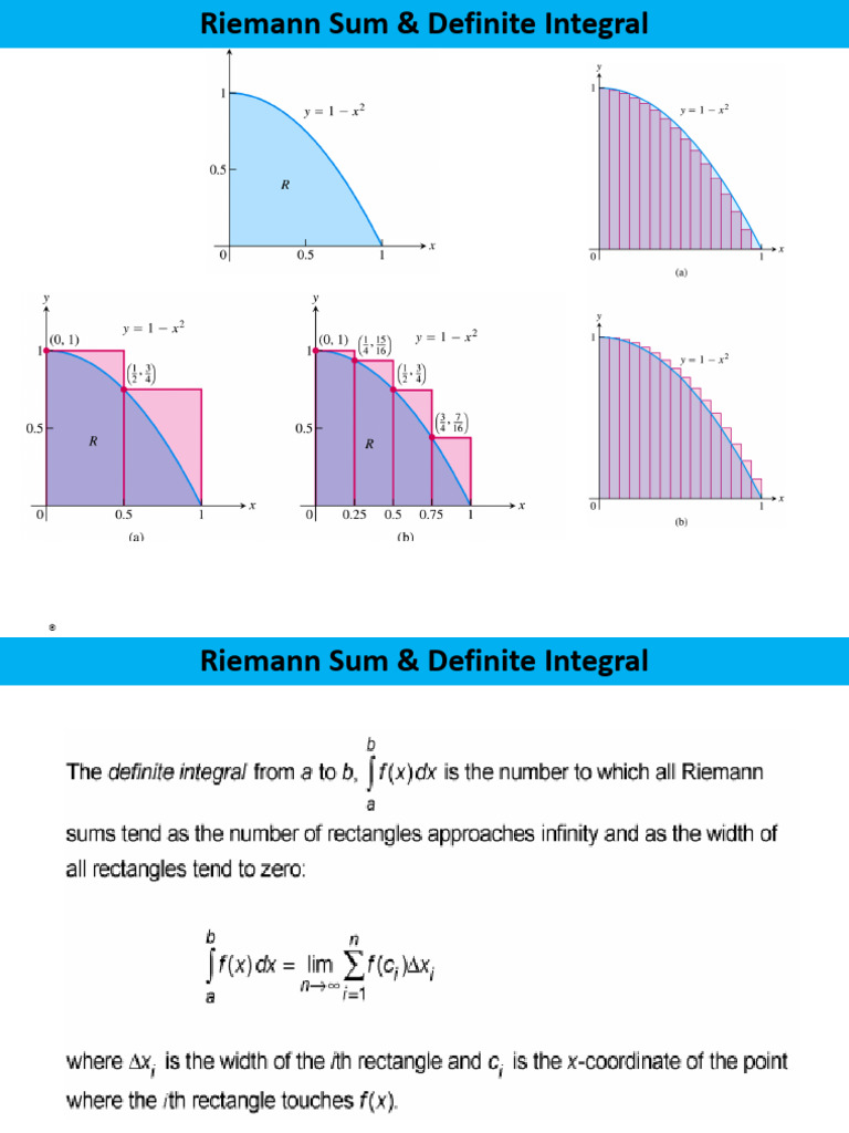 Rieman Sum + Indefinite Integrals | PDF | Integral | Analysis