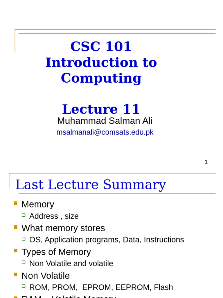 Lecture 11 | PDF | Cpu Cache | Central Processing Unit
