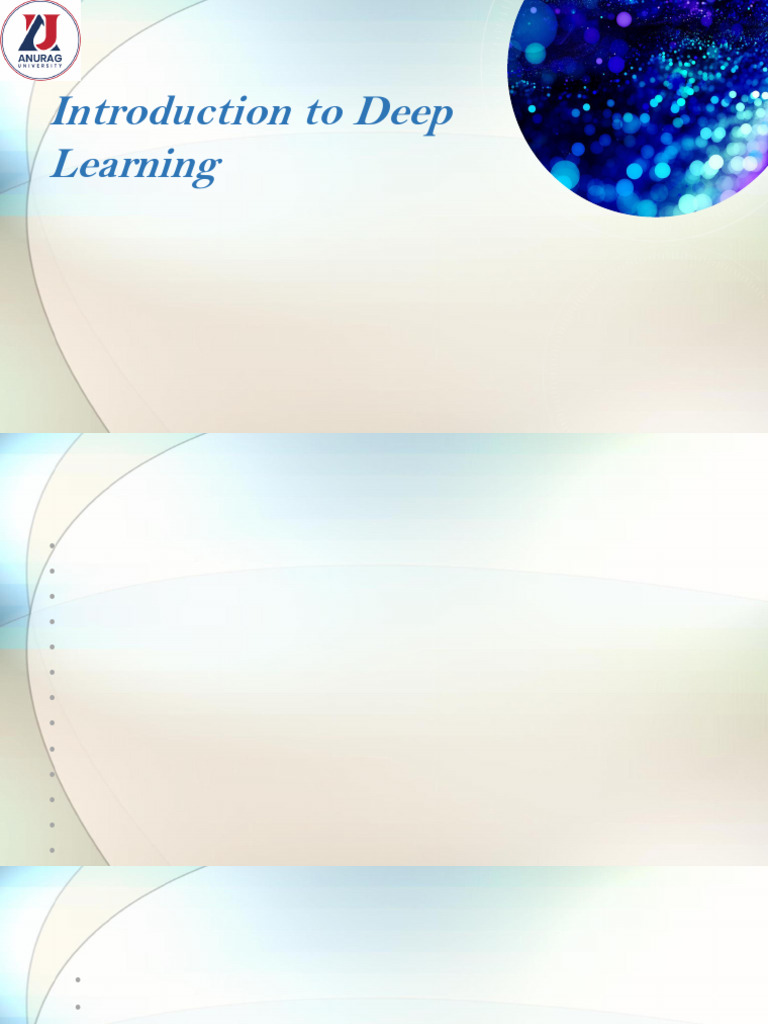 DL Unit 1 | PDF | Artificial Neural Network | Deep Learning