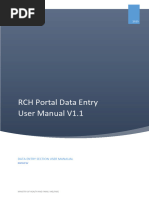 RCH Portal Data Entry Manual | PDF | Childbirth | Pregnancy