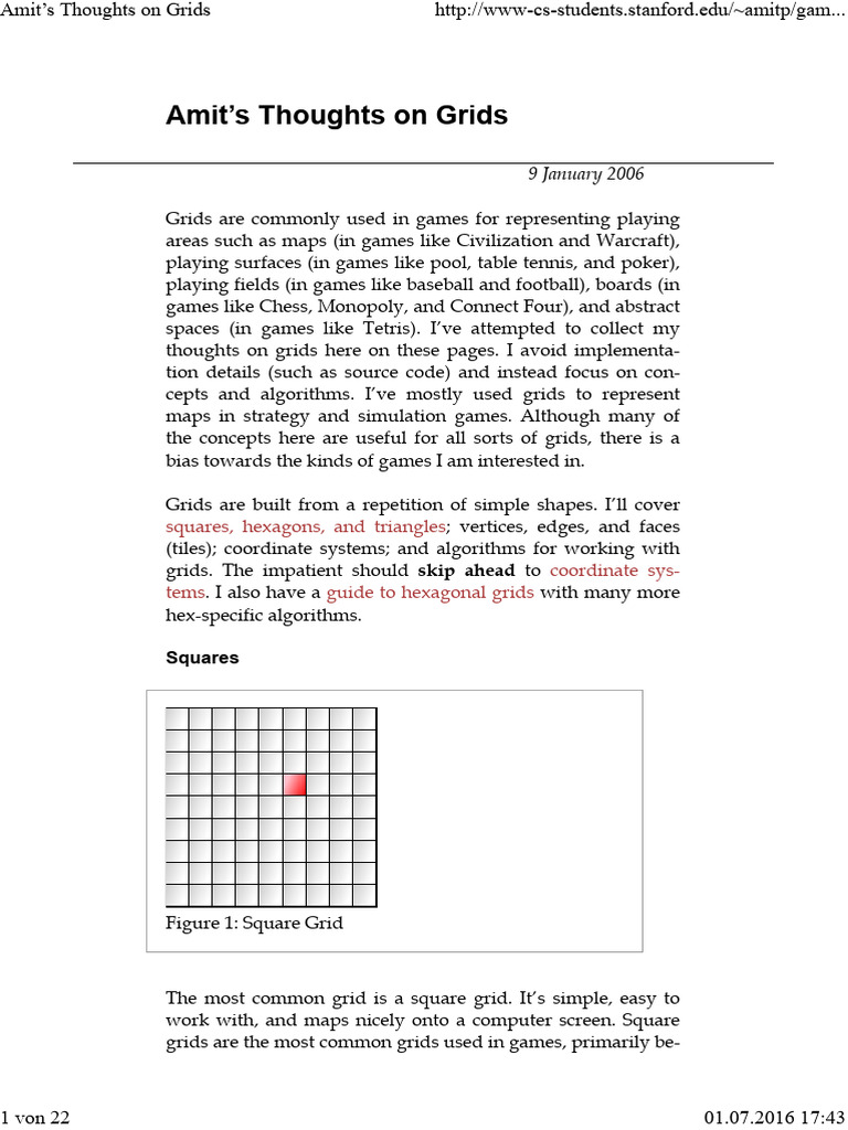 01 Amits Thoughts On Grids | PDF | Vertex (Graph Theory) | Triangle