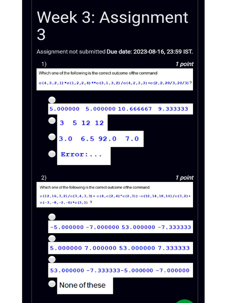 Swayam Week 3 Assignment | PDF