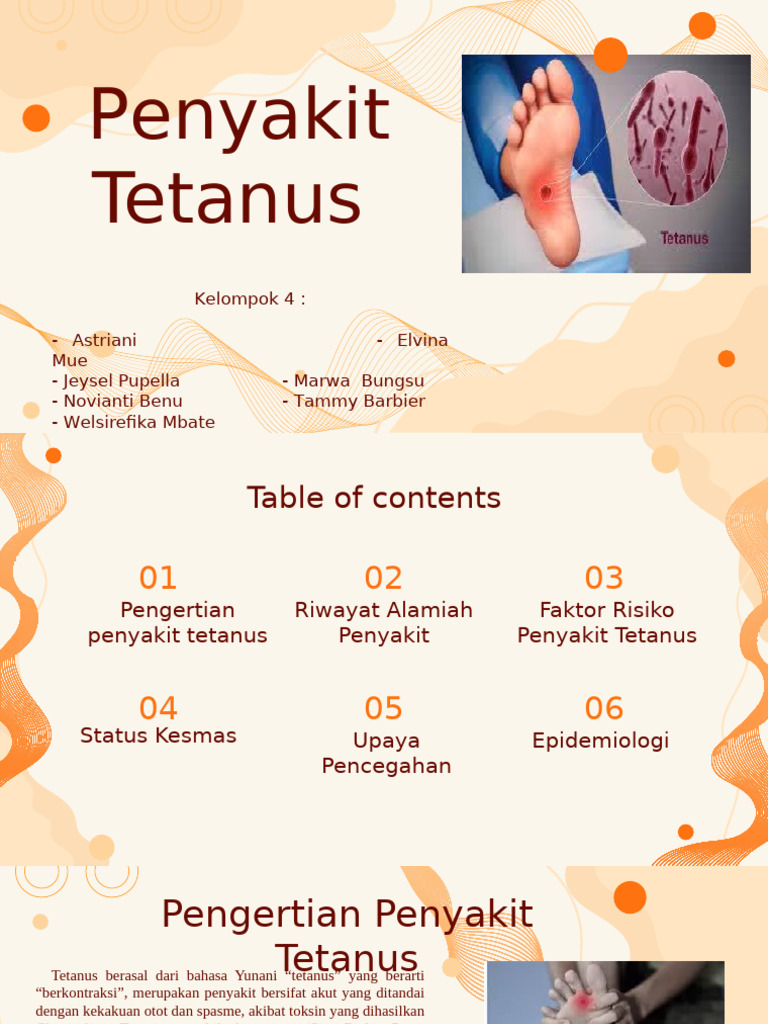Kelompok 4 Tetanus MK (Epidemiologi Penyakit Menular) | PDF | Sains ...