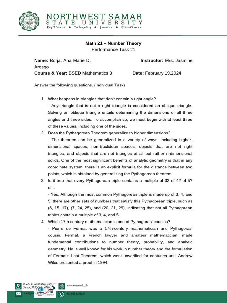 Math-21 Borja Ana Marie | PDF | Geometry | Mathematics