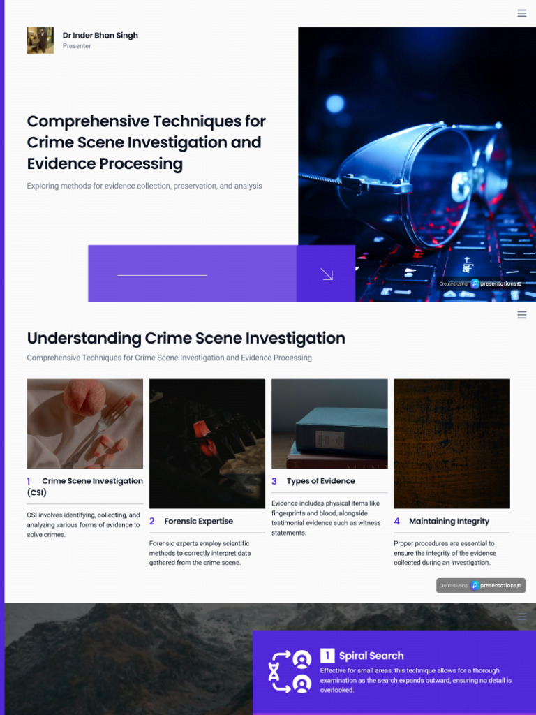 Crime Scene Investigation Techniques | PDF